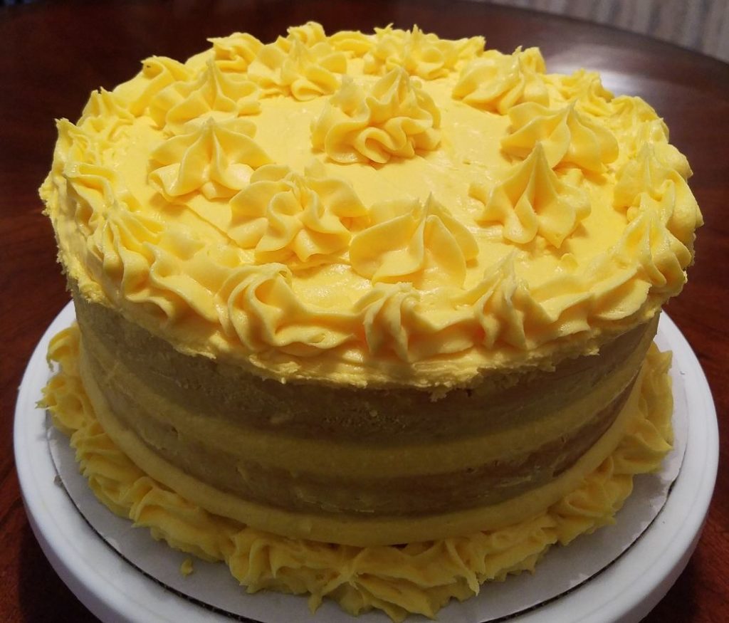 Lemon Layer Cake with Lemon Cream Cheese Buttercream