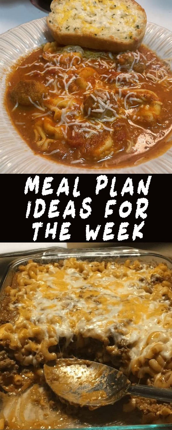 Meal plan ideas for the week | worldofcooking.net