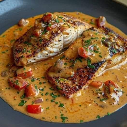 Red Snapper with Creamy Creole Sauce | worldofcooking.net