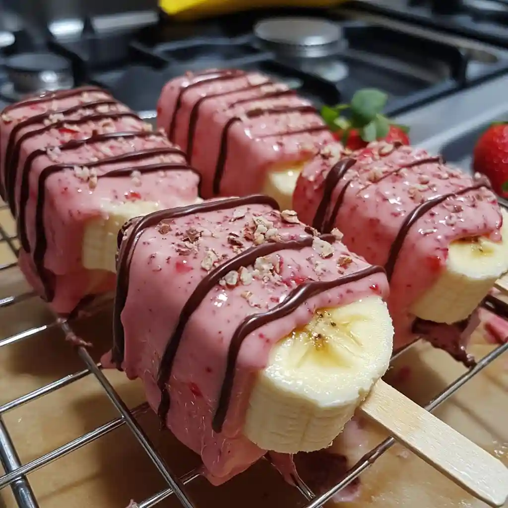 Strawberry Banana Magnum Bars Recipe | worldofcooking.net